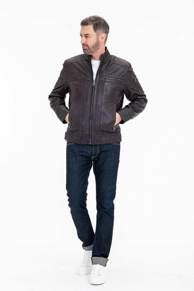 Pánská bunda kůže jehnětina JOE | Kara